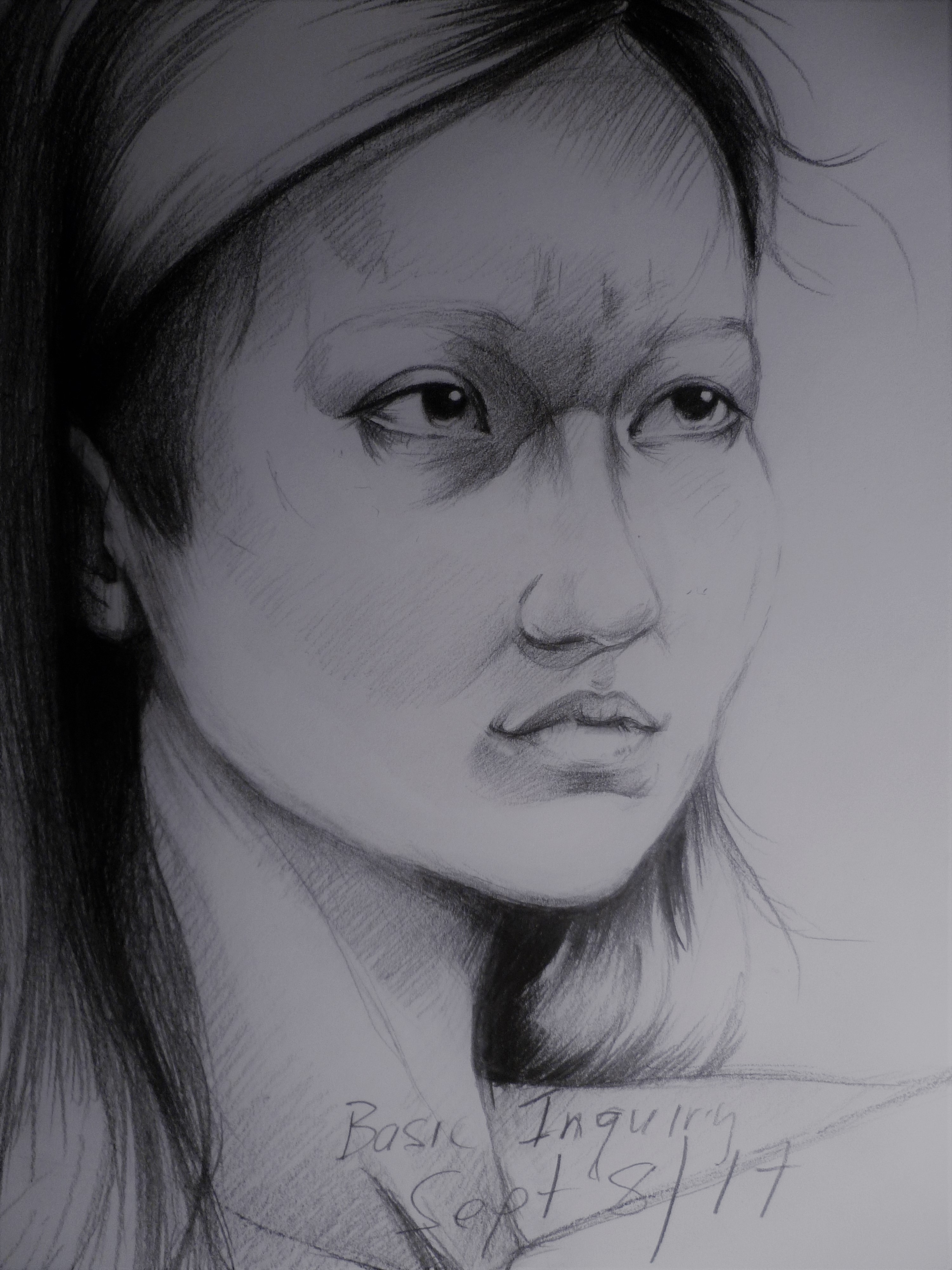 Basic Inquiry Life Drawing Portrait – Colin Lanyon