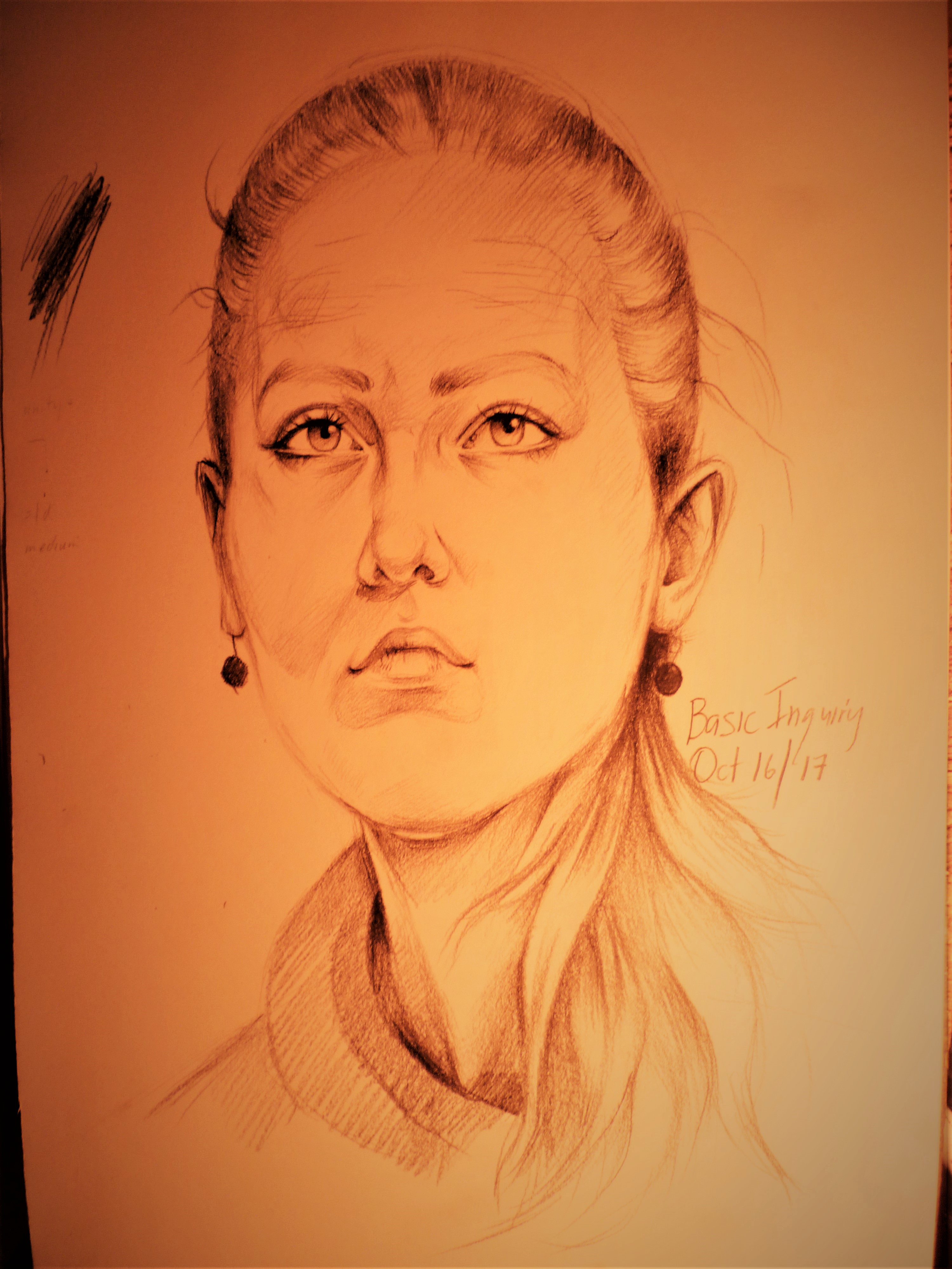 Basic Inquiry Life Drawing Portrait – Colin Lanyon