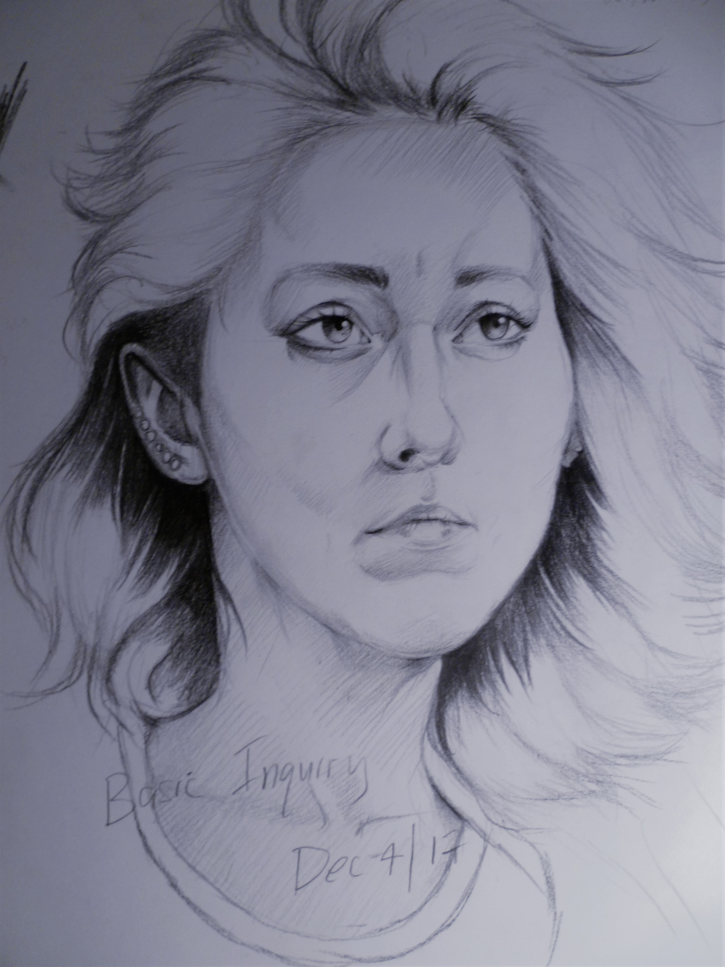 Basic inquiry Life Drawing Portrait – Colin Lanyon