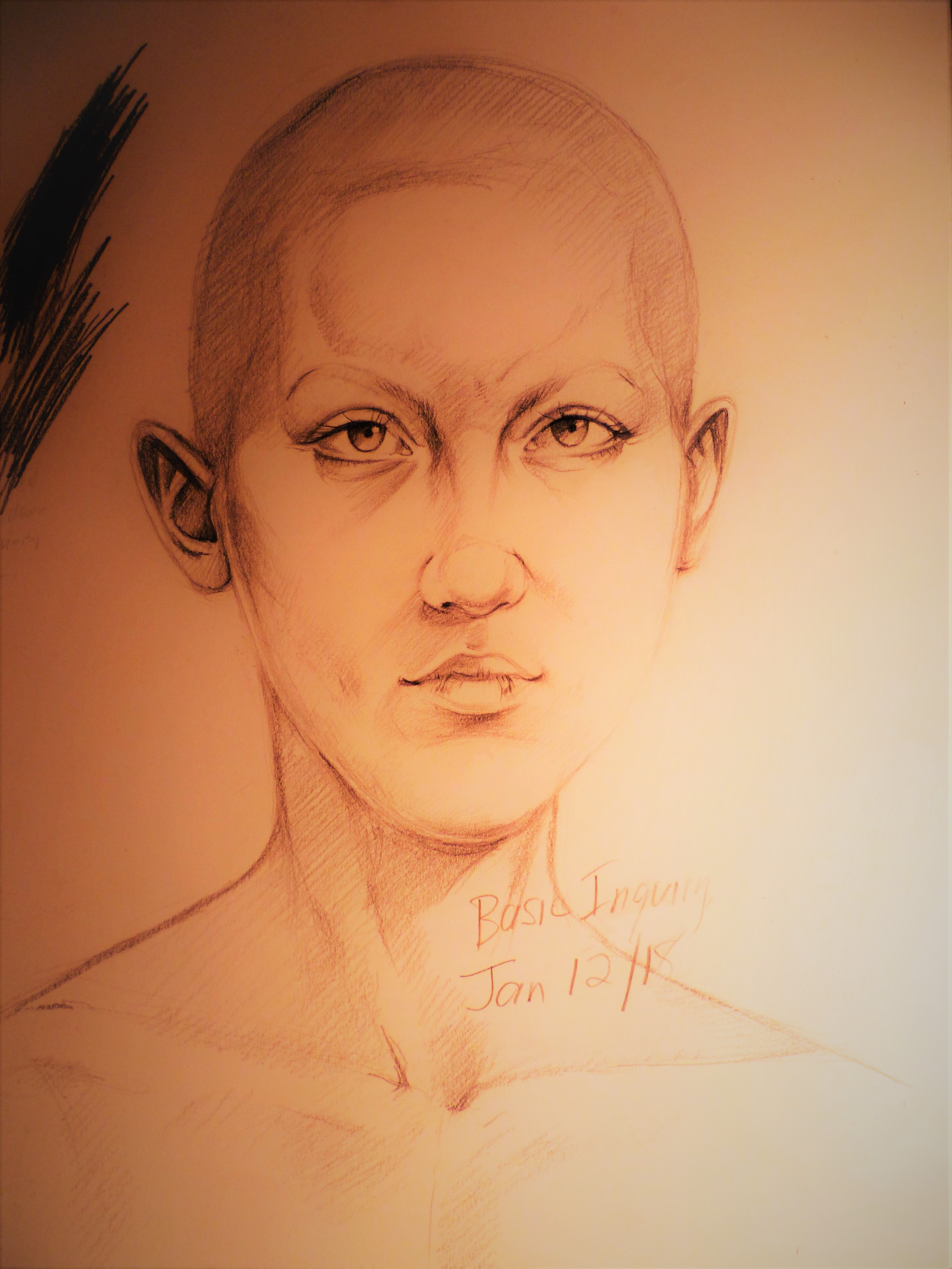 Basic Inquiry Life Drawing Portrait – Colin Lanyon