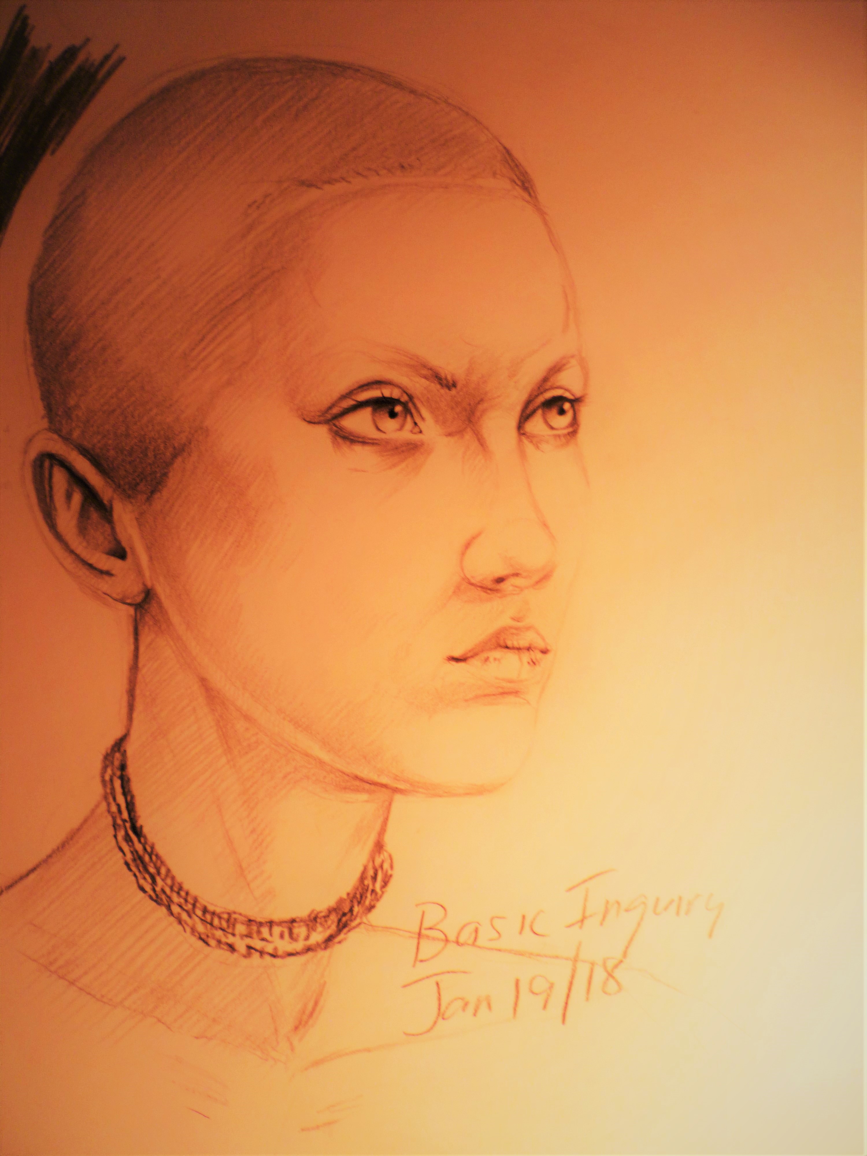 Basic Inquiry Life Drawing Portrait – Colin Lanyon