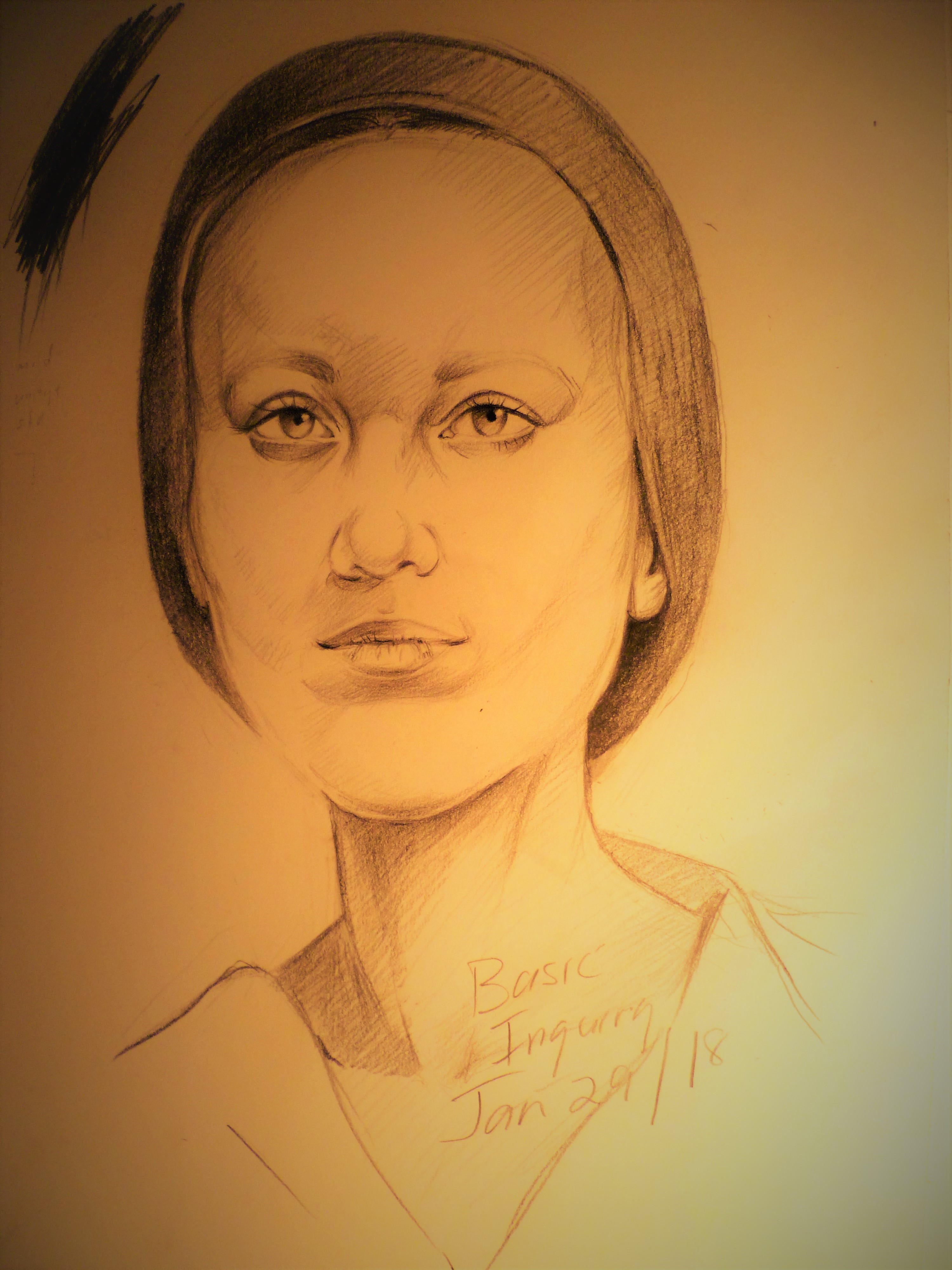 Basic Inquiry Life Drawing Portrait – Colin Lanyon