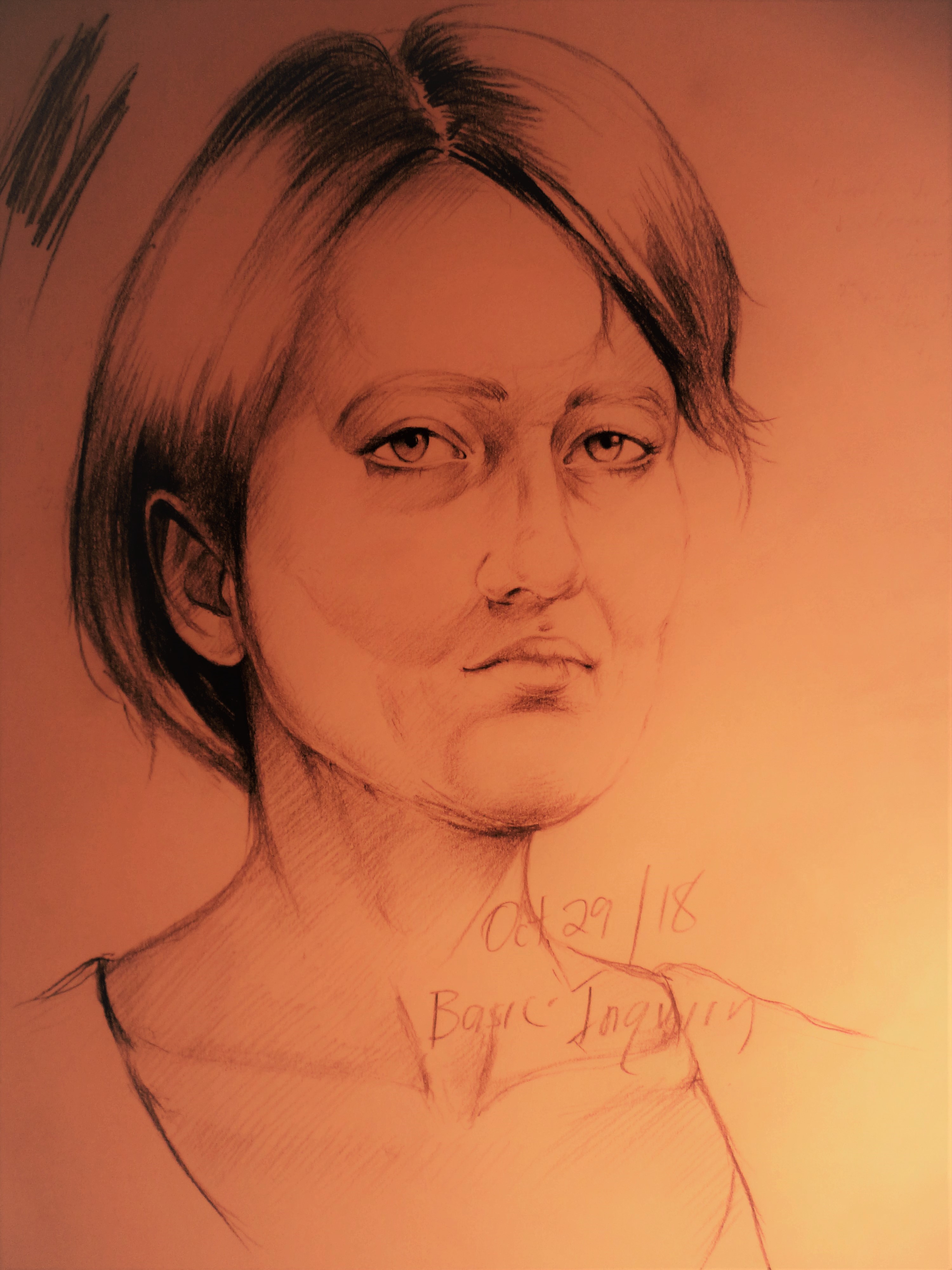 Basic Inquiry Life Drawing Portrait – Colin Lanyon