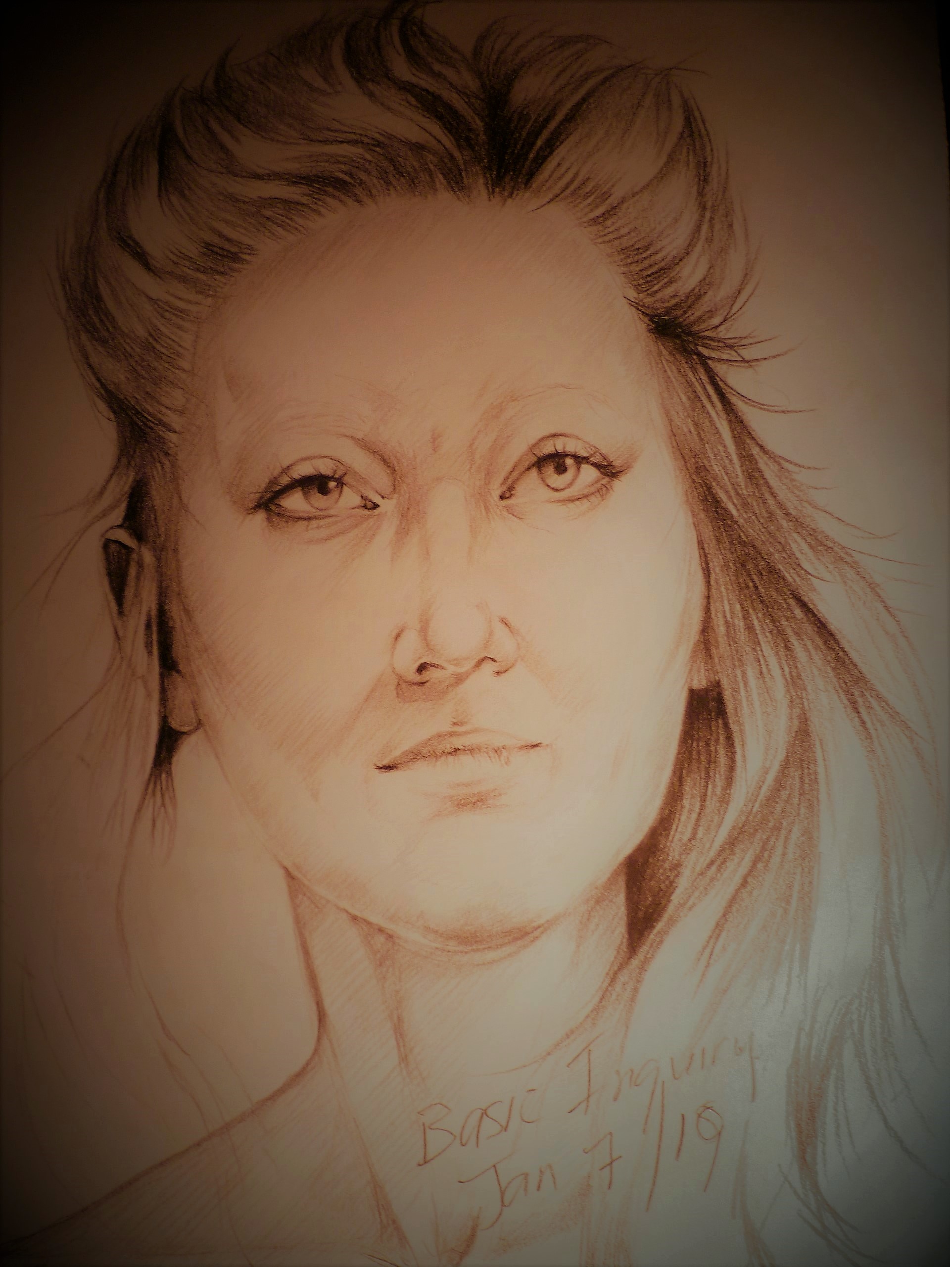 Basic Inquiry Life Drawing Portrait – Colin Lanyon