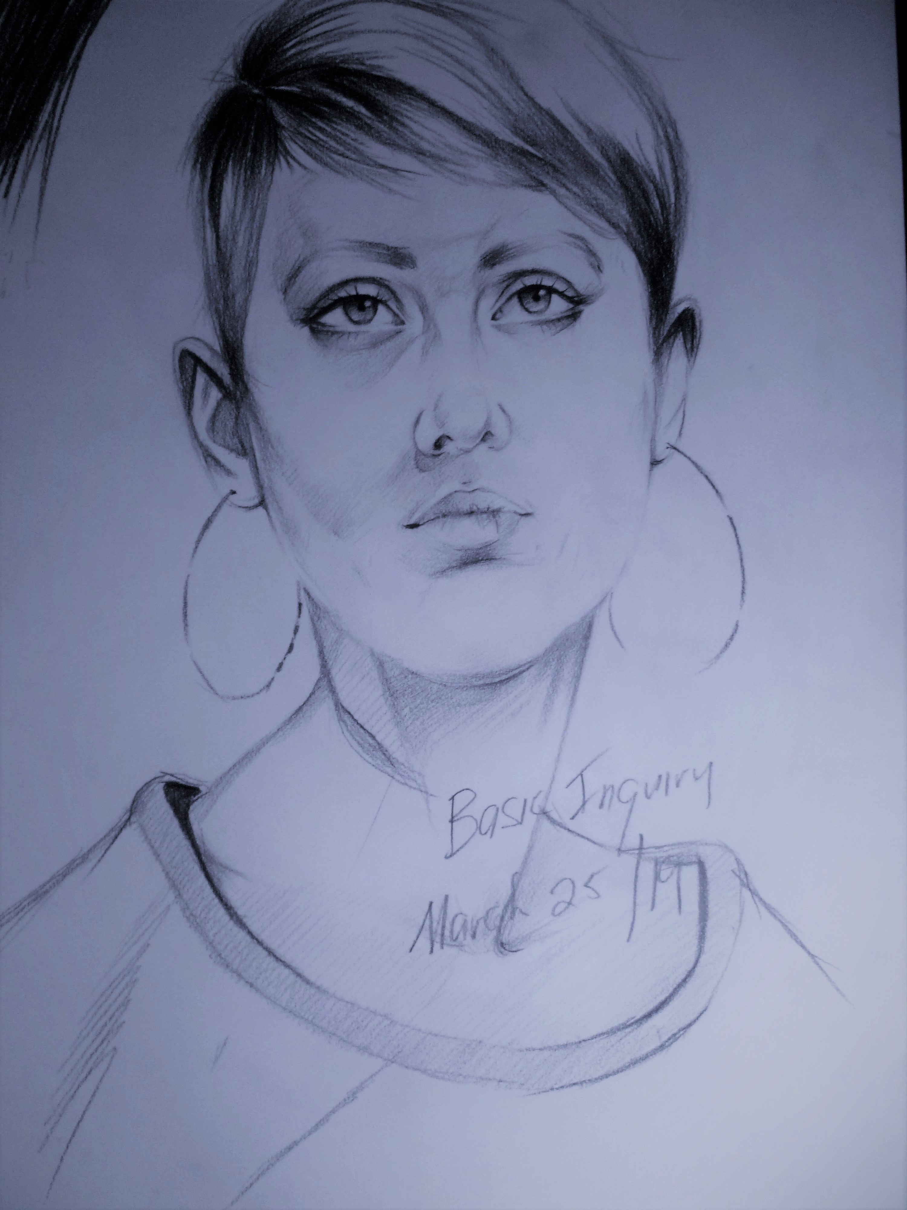 Basic Inquiry Life Drawing Portrait – Colin Lanyon