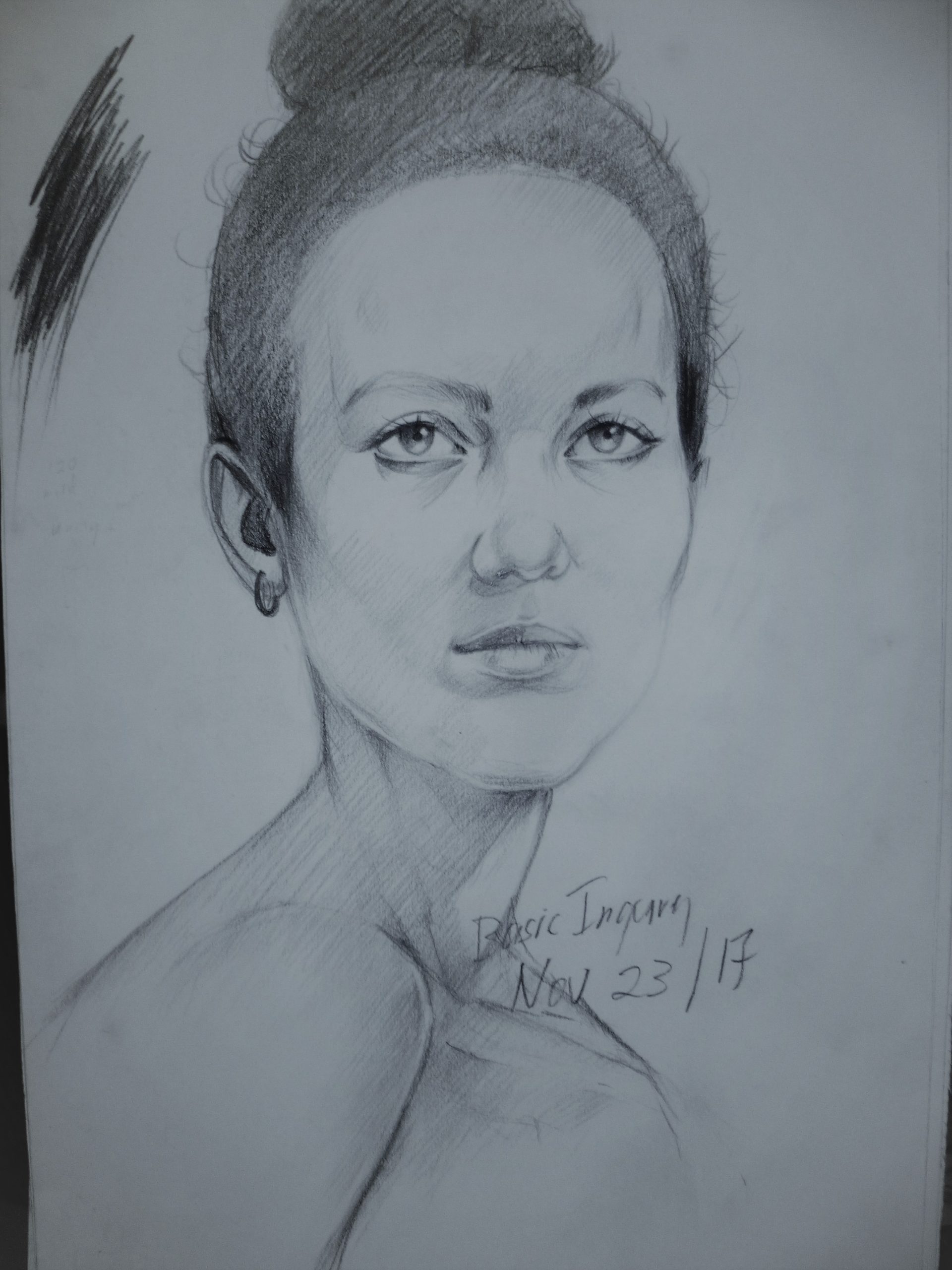 Basic inquiry Life Drawing Portrait – Colin Lanyon