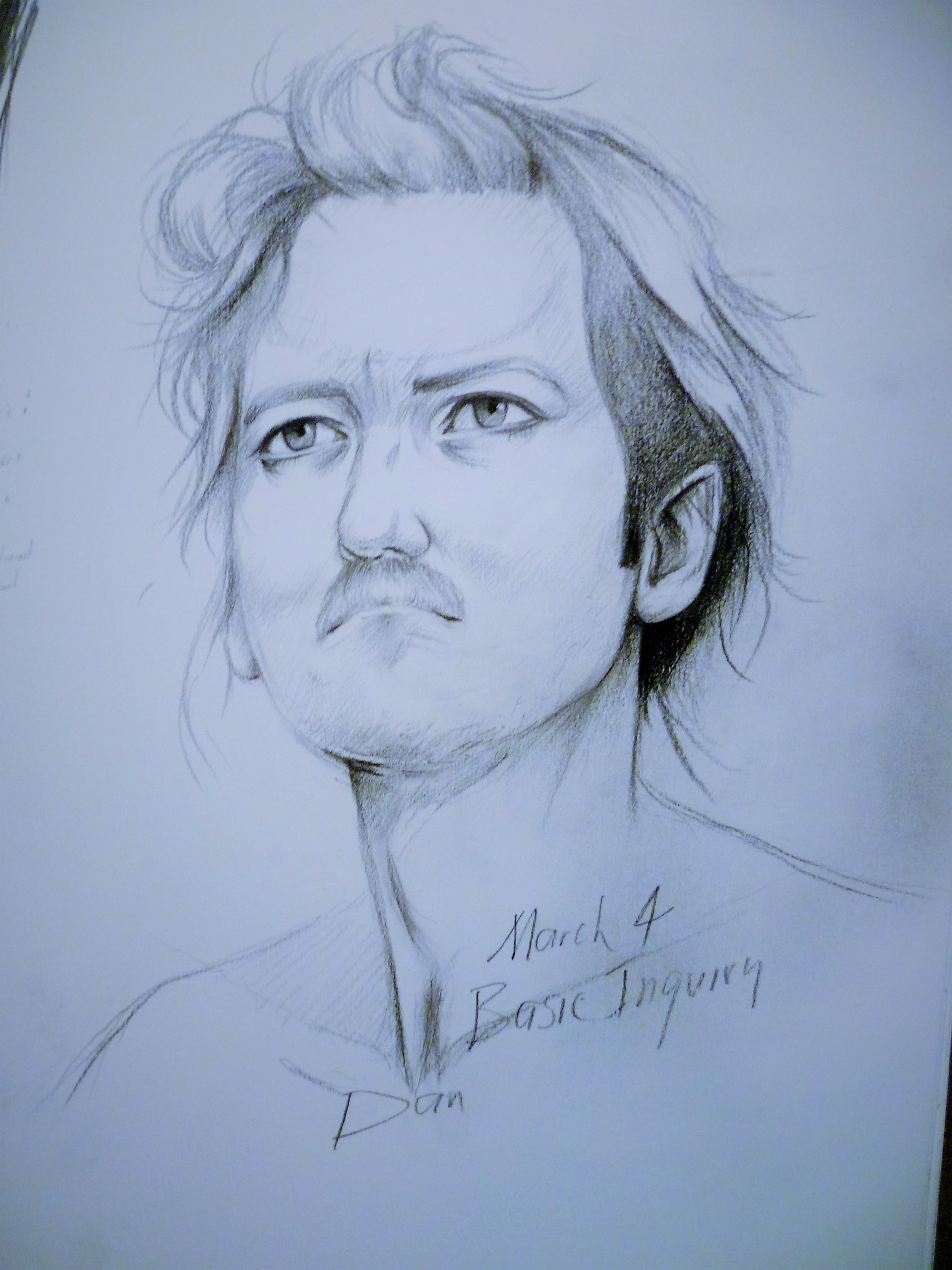 Basic inquiry life Drawing Portrait – Colin Lanyon