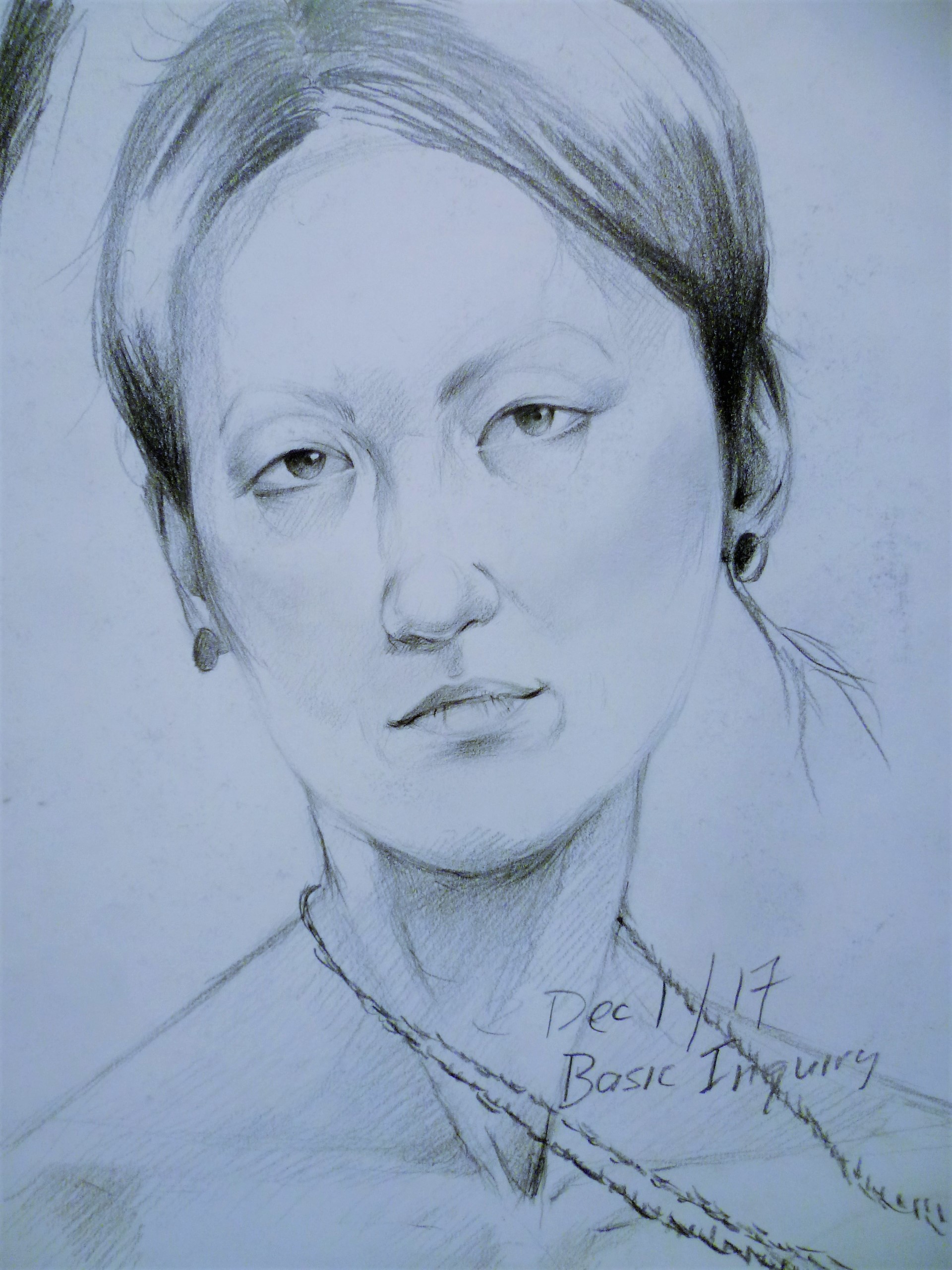 Basic Inquiry life Drawing Portrait – Colin Lanyon