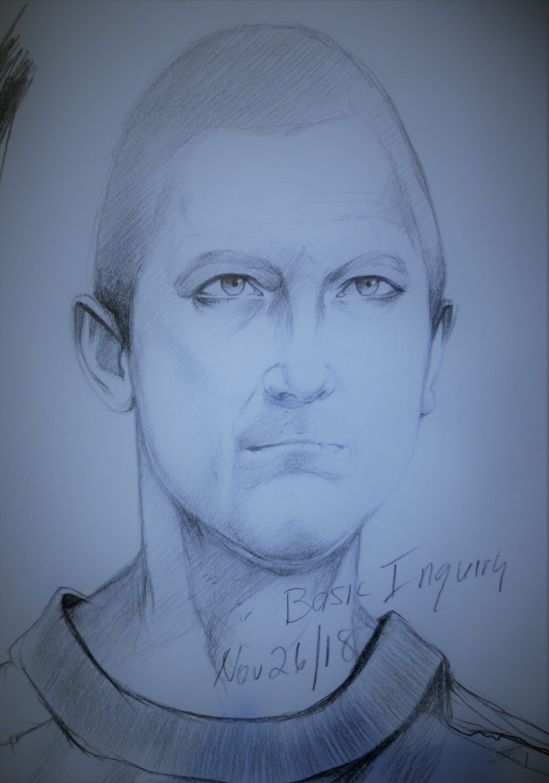 Basic Inquiry life Drawing Portrait – Colin Lanyon