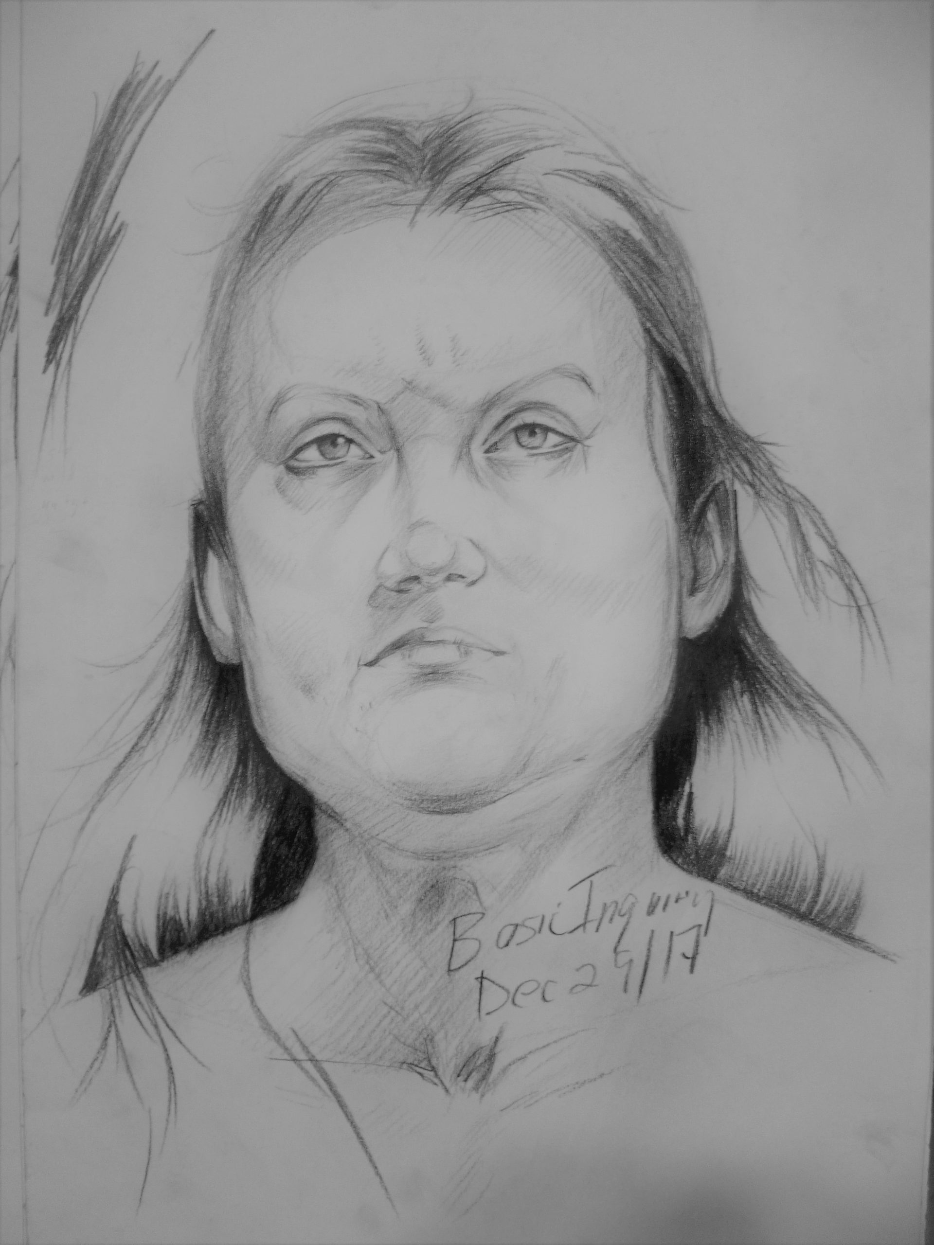 Basic Inquiry life Drawing Portrait – Colin Lanyon