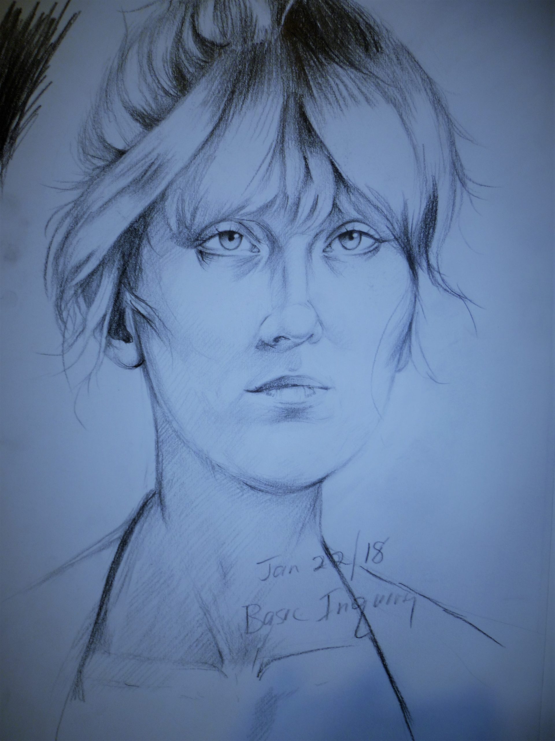 Basic Inquiry life Drawing Portrait – Colin Lanyon