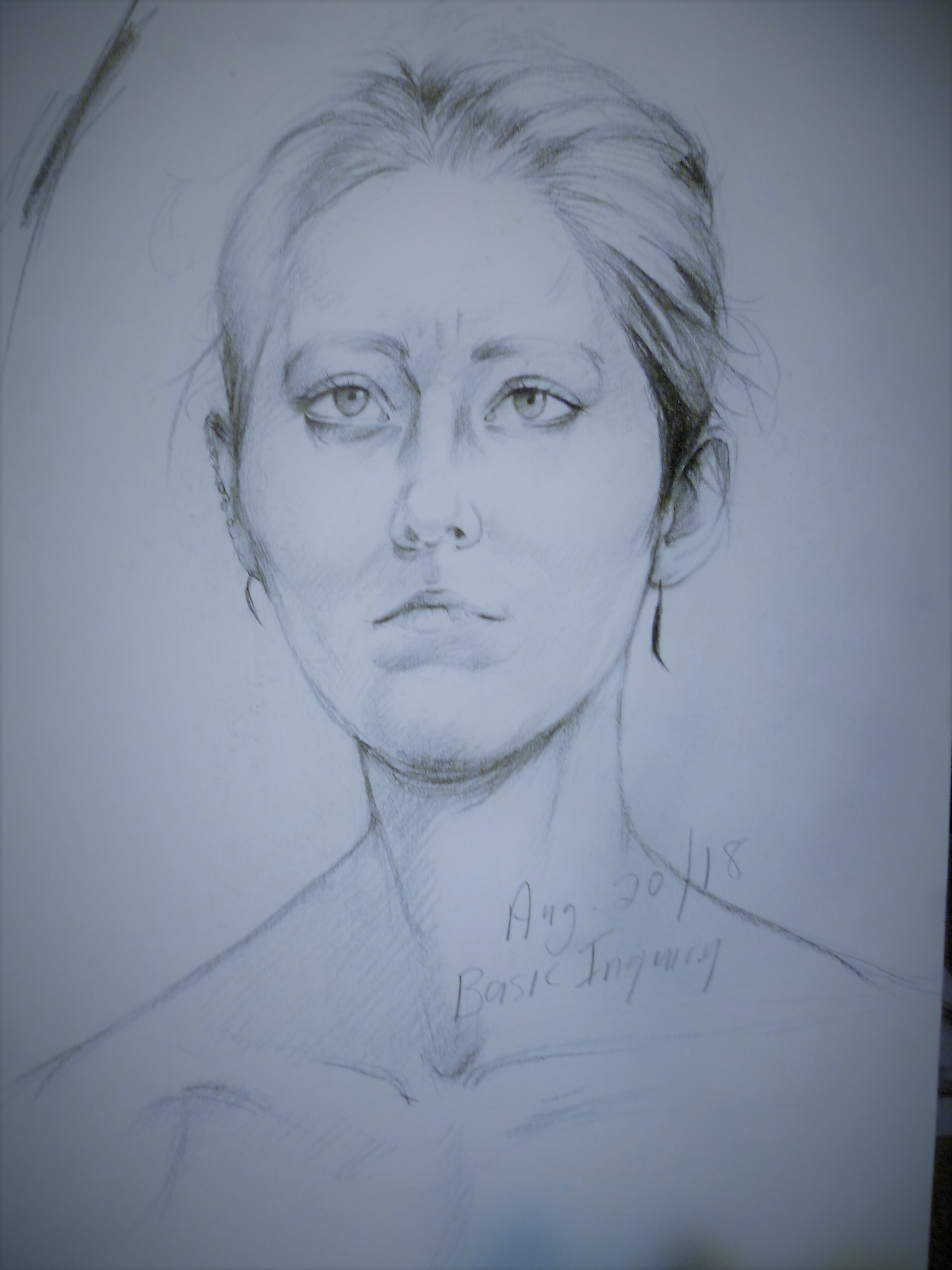 Basic Inquiry Life Drawing Portrait – Colin Lanyon