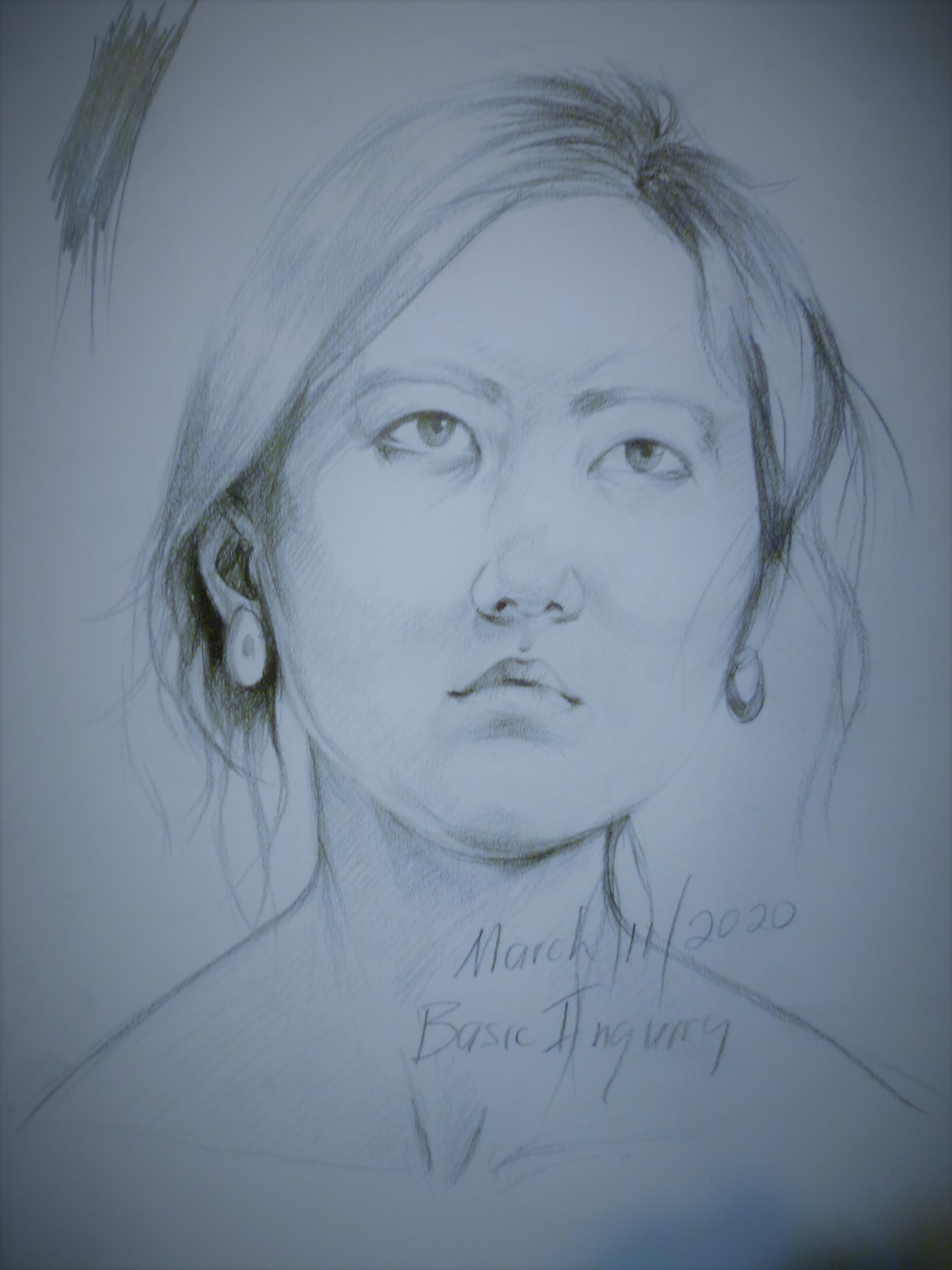 Basic Inquiry Life Drawing Portrait – Colin Lanyon