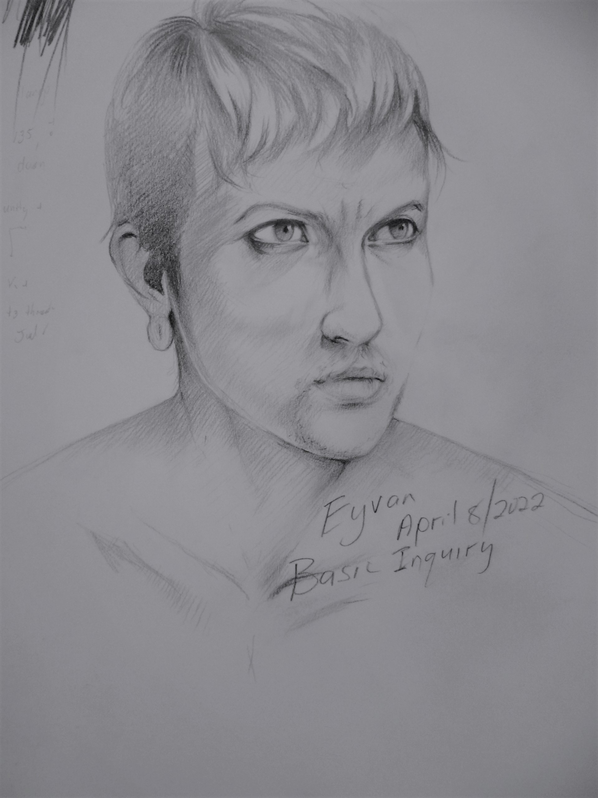 Basic Inquiry Life Drawing Portrait – Colin Lanyon