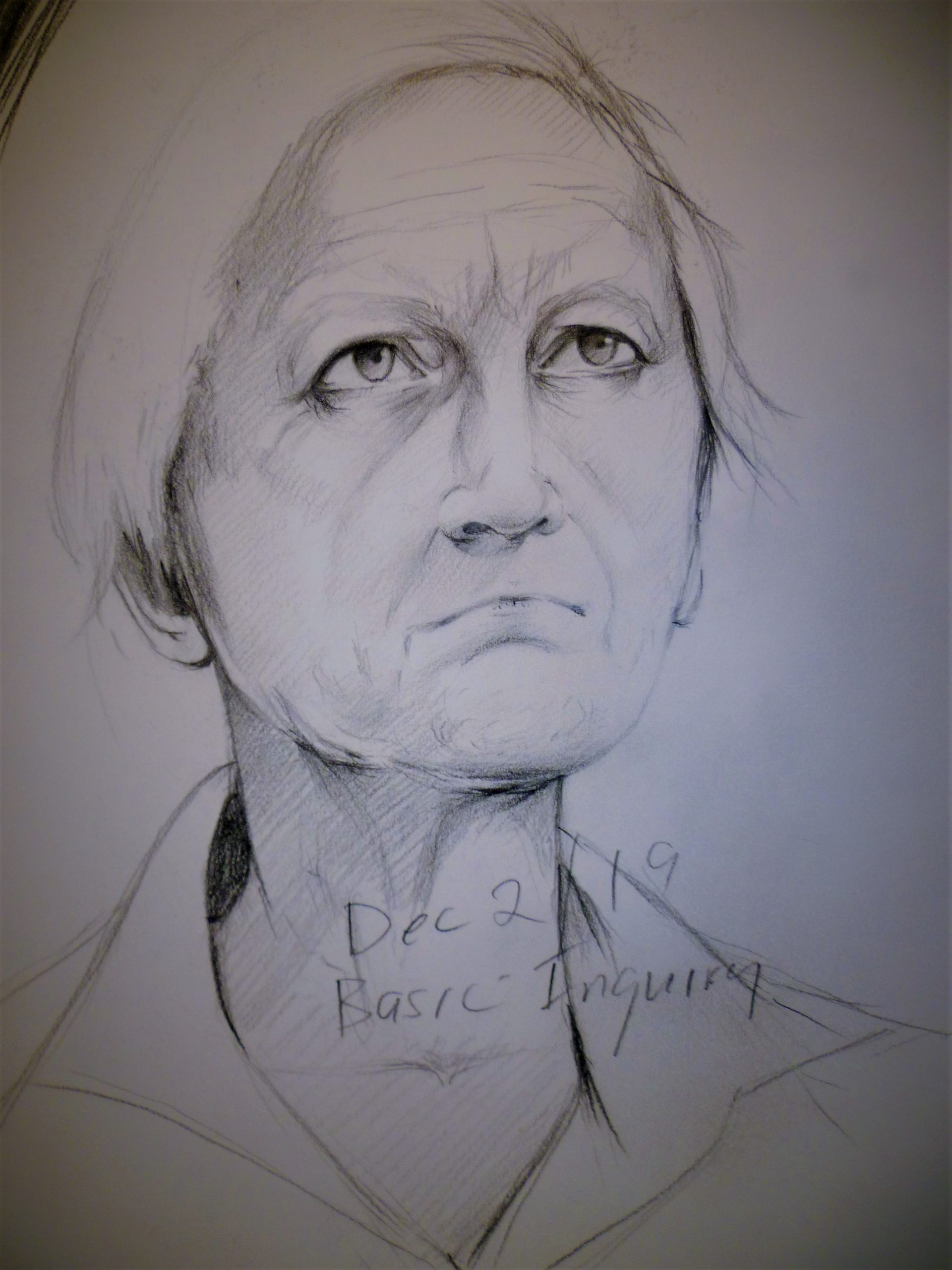 Basic Inquiry Life Drawing Portrait – Colin Lanyon