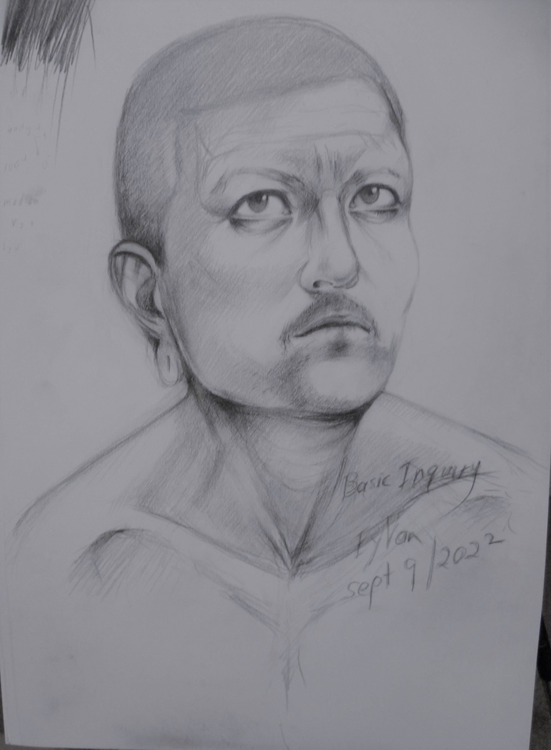 Basic Inquiry Life Drawing Portrait – Colin Lanyon